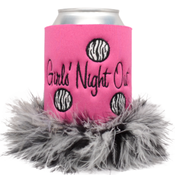My Custom CoolersMagenta Girls' Night Out Can Cooler with Feathers - My ...